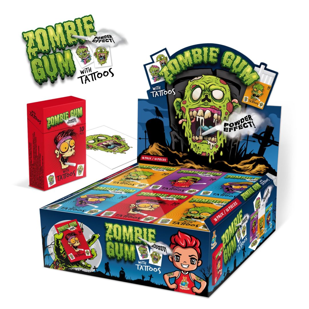ZOMBIE GUM WITH TATTOOS (35 G) – Vida's Toy Candy